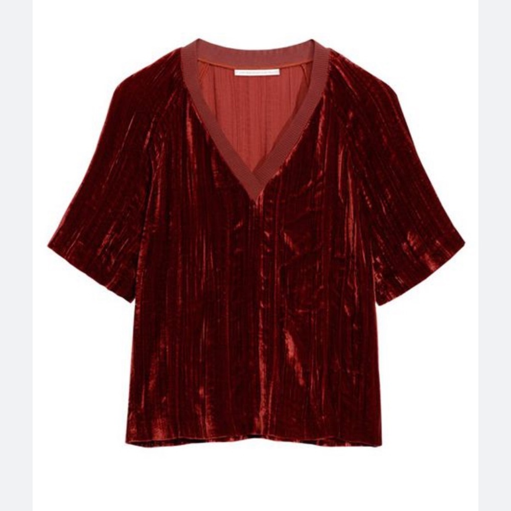 Rodarte X &Otherstories Red Velvet Shirt Shorts Set - Gem